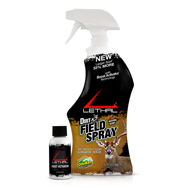 Lethal® Dirt Field Spray Hunting Scent Eliminator, Dirt Scented 32 oz ...